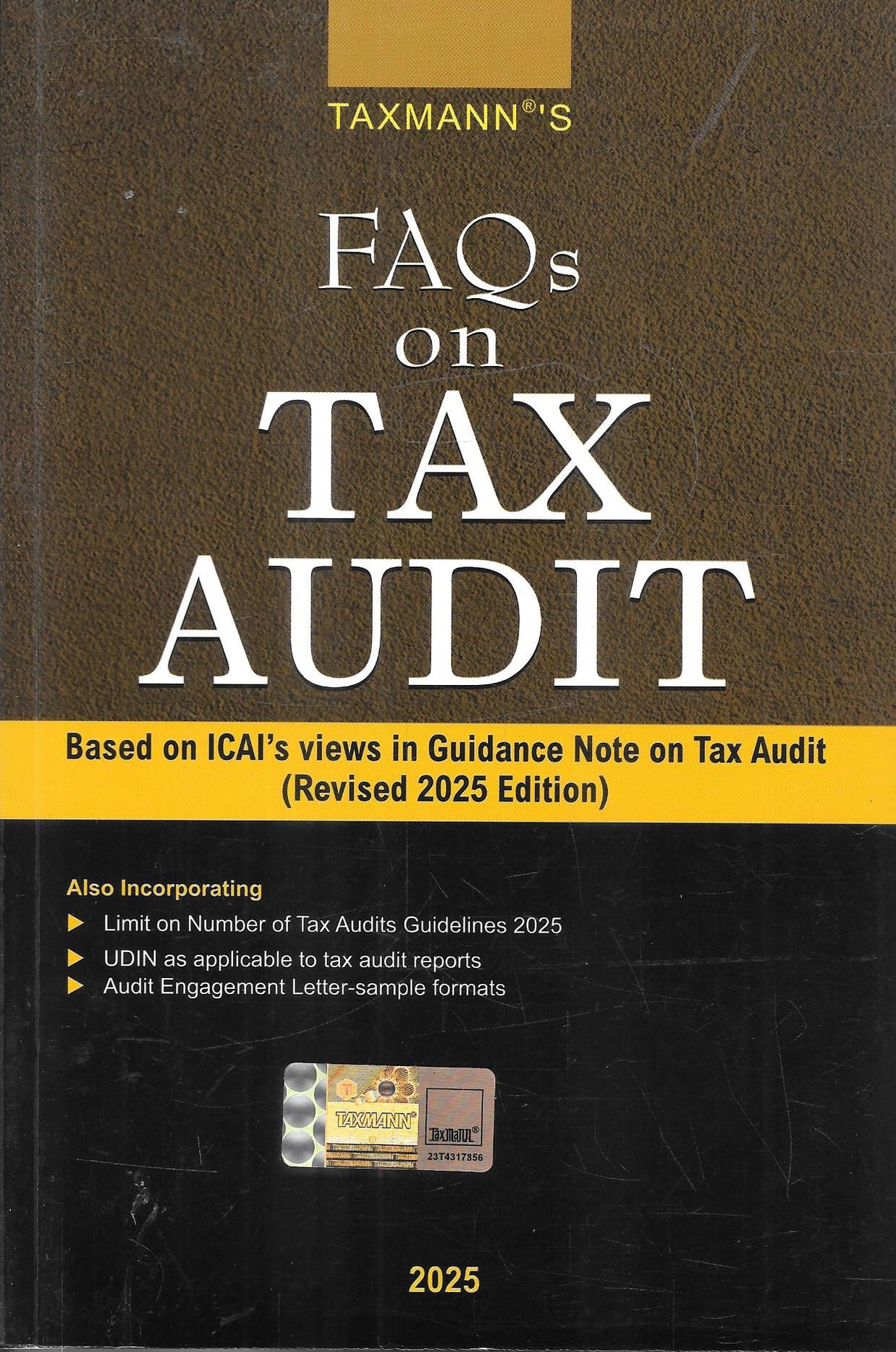 FAQs on Tax Audit Revised 2025 Edition Taxmann – M&J Services - The Eclectic Law Bookstore