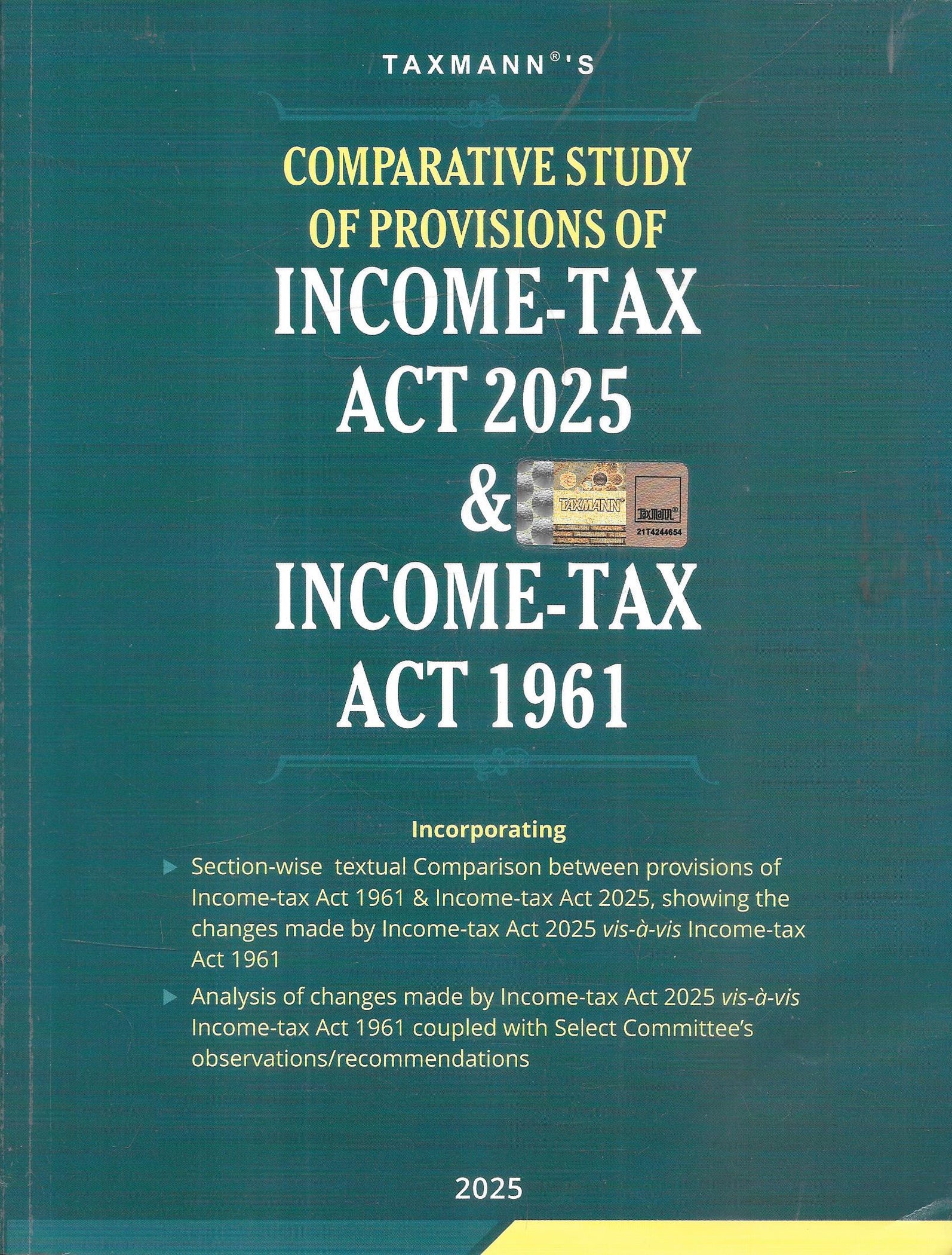 Comparative Study of Provisions Income Tax Act 2025 and 1961 – M&J ...