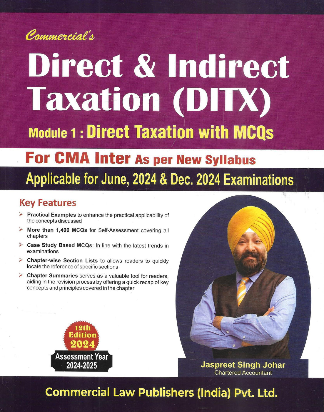 Direct & Indirect Taxation ( DITX ) Module 1 Direct Taxation With MCQs ...