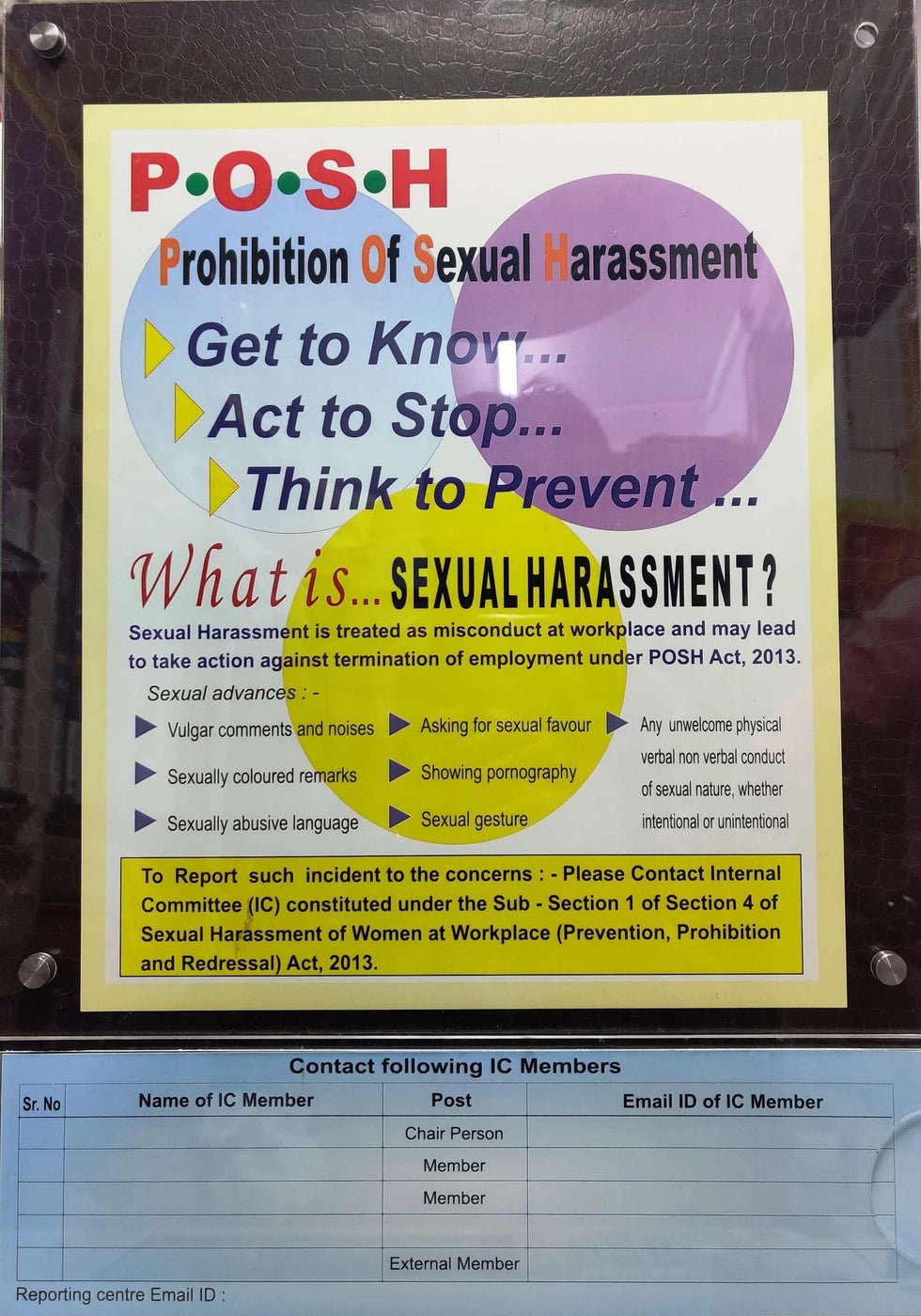 Mandatory POSH Compliance Poster for Workplaces – M&J Services - The ...