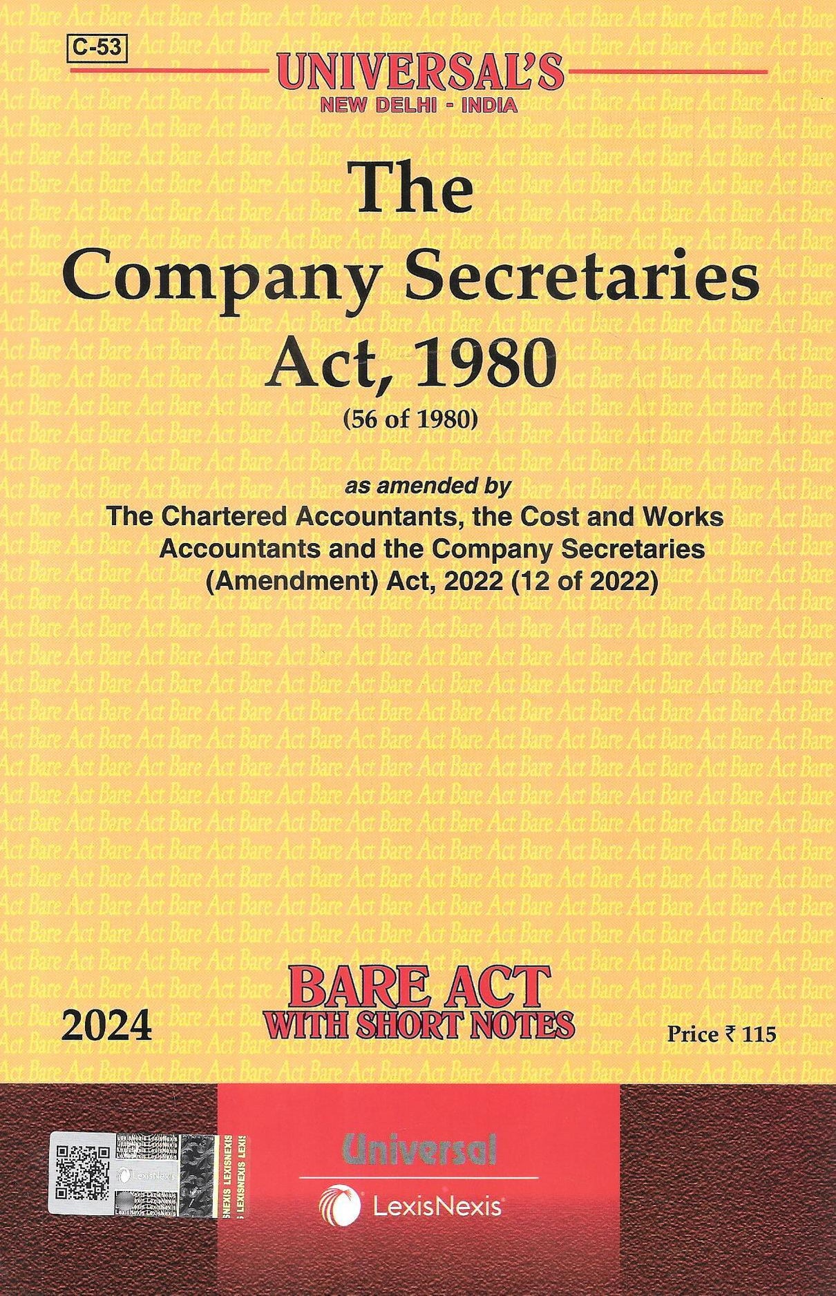Univeral's - The Company Secretaries Act, 1980 – M&J Services - The ...