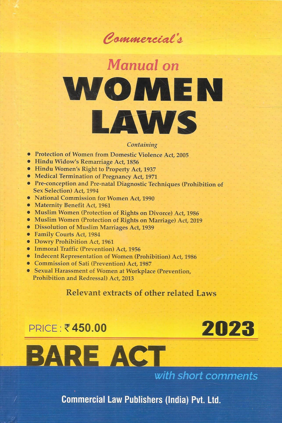 Manual of Women Laws – M&J Services - The Eclectic Law Bookstore