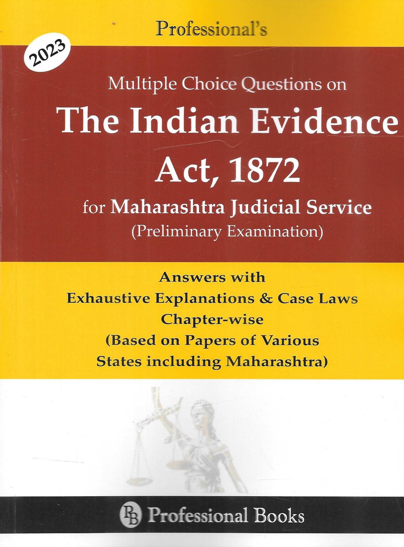 MCQ on The Indian Evidence Act for Maharashtra Judicial Service - Prel