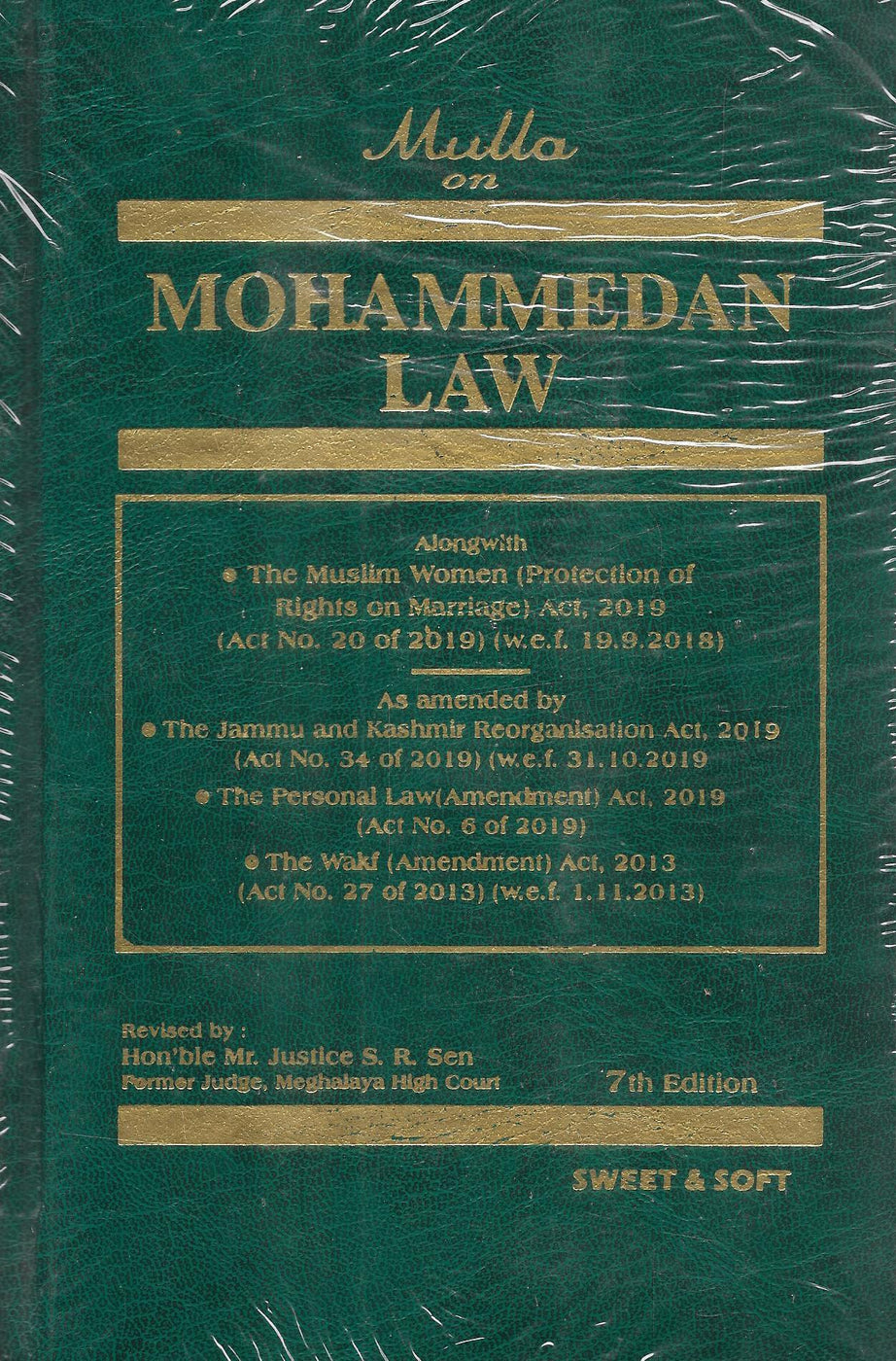 Mulla on Mohammedan Law – M&J Services - The Eclectic Law Bookstore