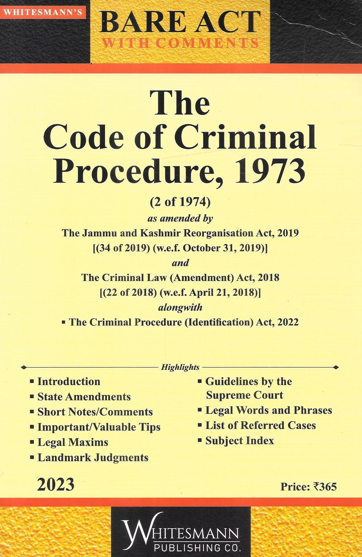 The Code of Criminal Procedure, 1973 available at M&J Services - The Eclectic Law Bookstore